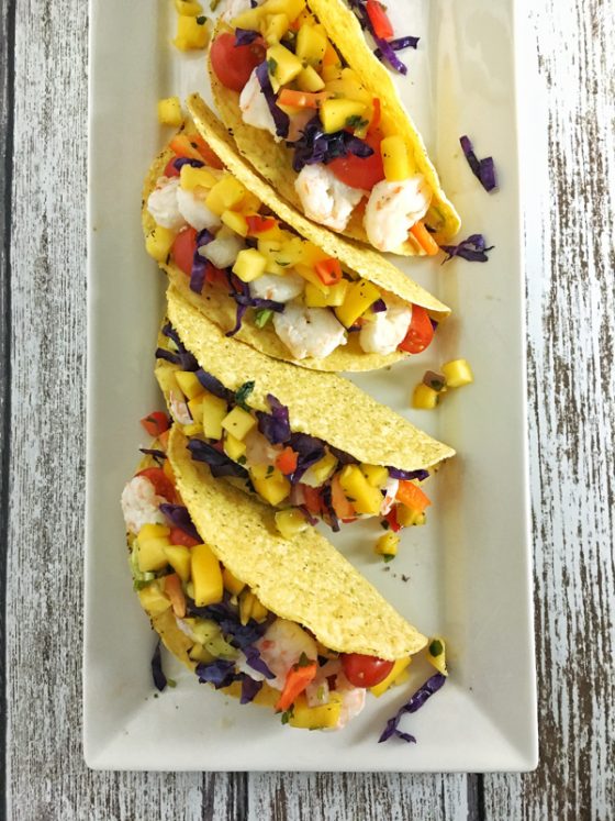 Rainbow Shrimp Tacos